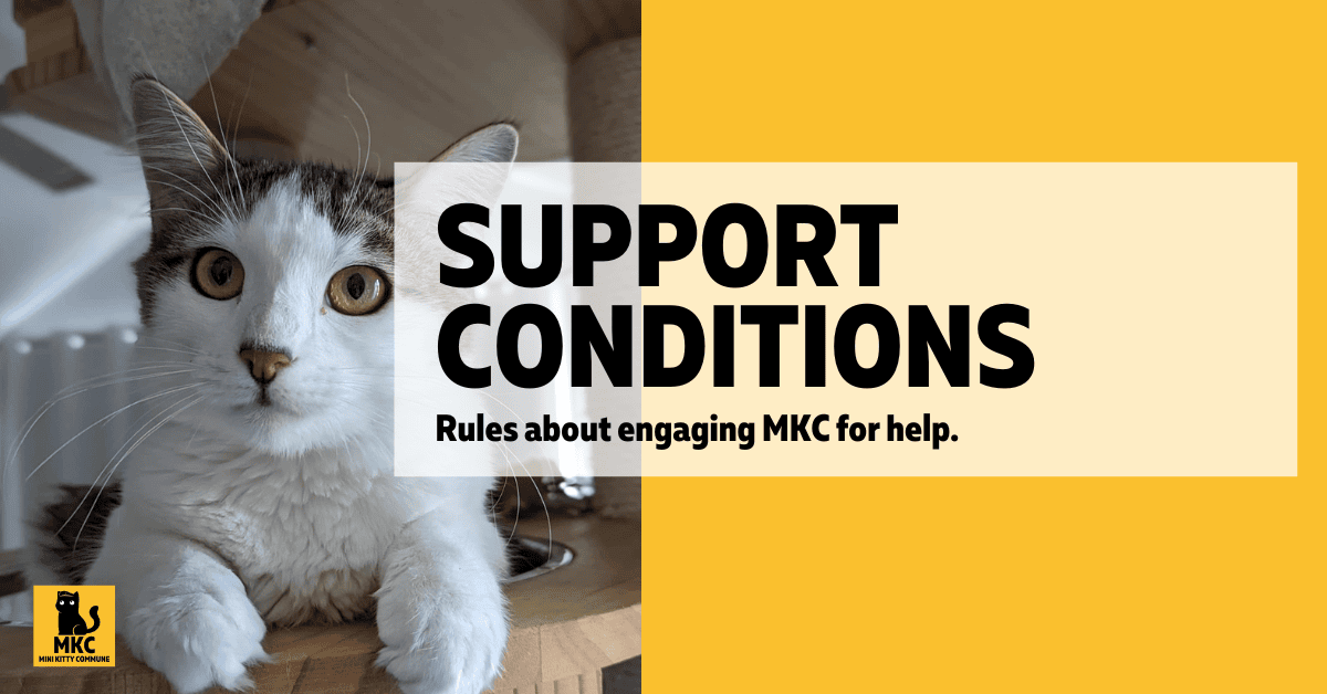Conditions of support - Mini Kitty Commune